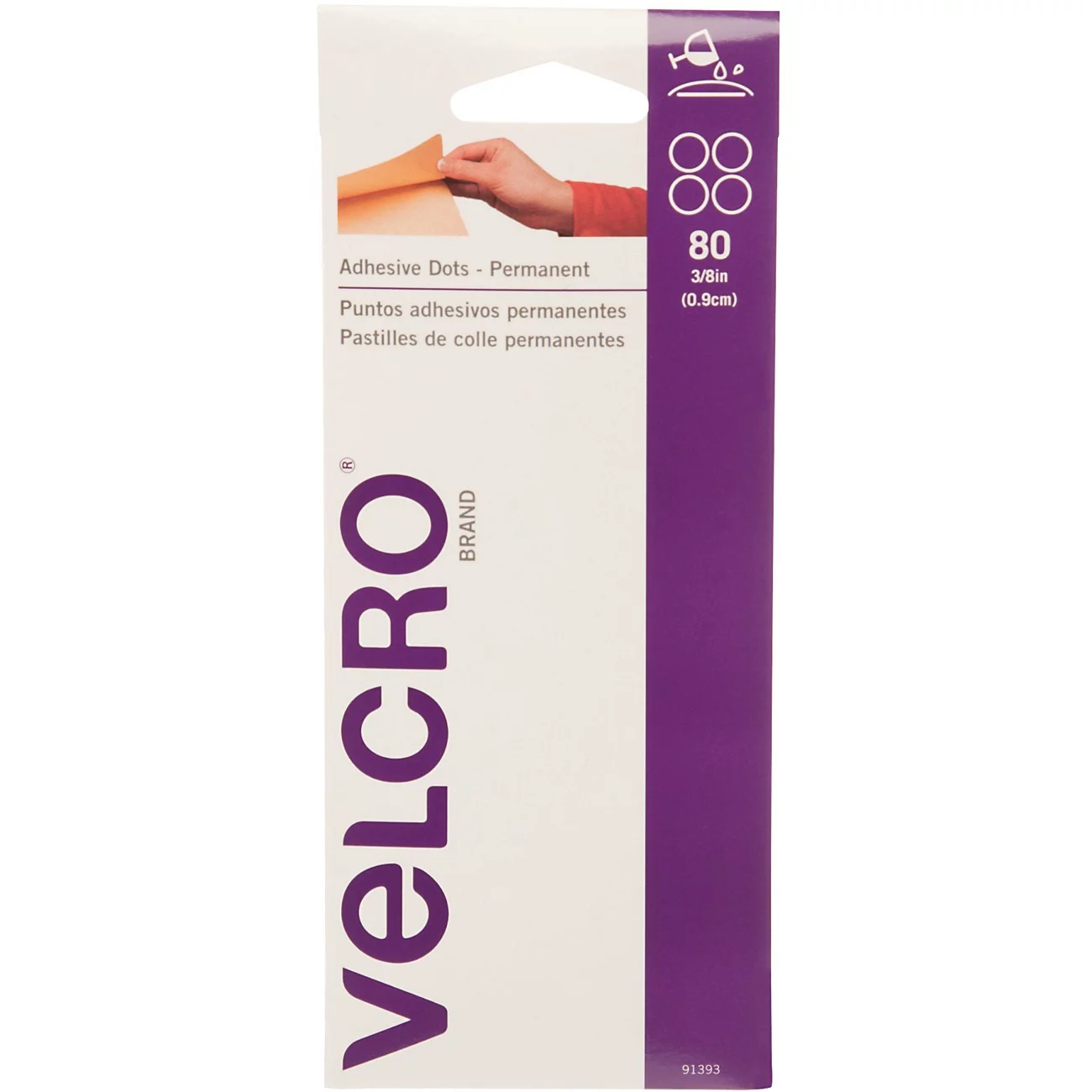 VELCRO®, VEK91393, Permanent Adhesive Dots, 80 / Pack, Clear - DFW ...